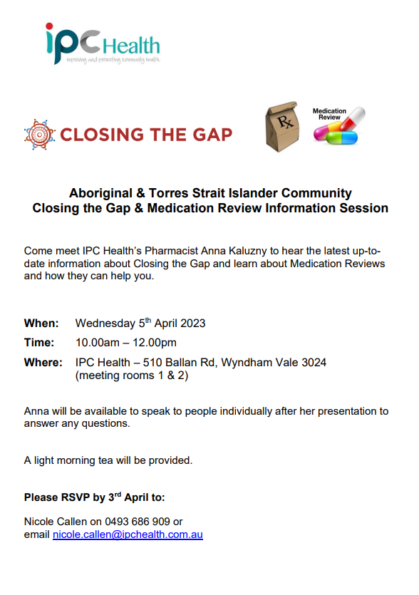 Closing the Gap & Medication Review Information Session