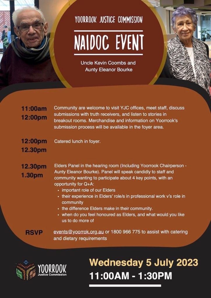 NAIDOC Event – YJC- Uncle Kevin Coombs and Aunty Eleanor Bourke