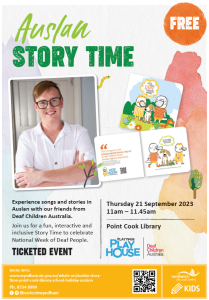 Auslan Story Time – Point Cook Library – School Holiday Session