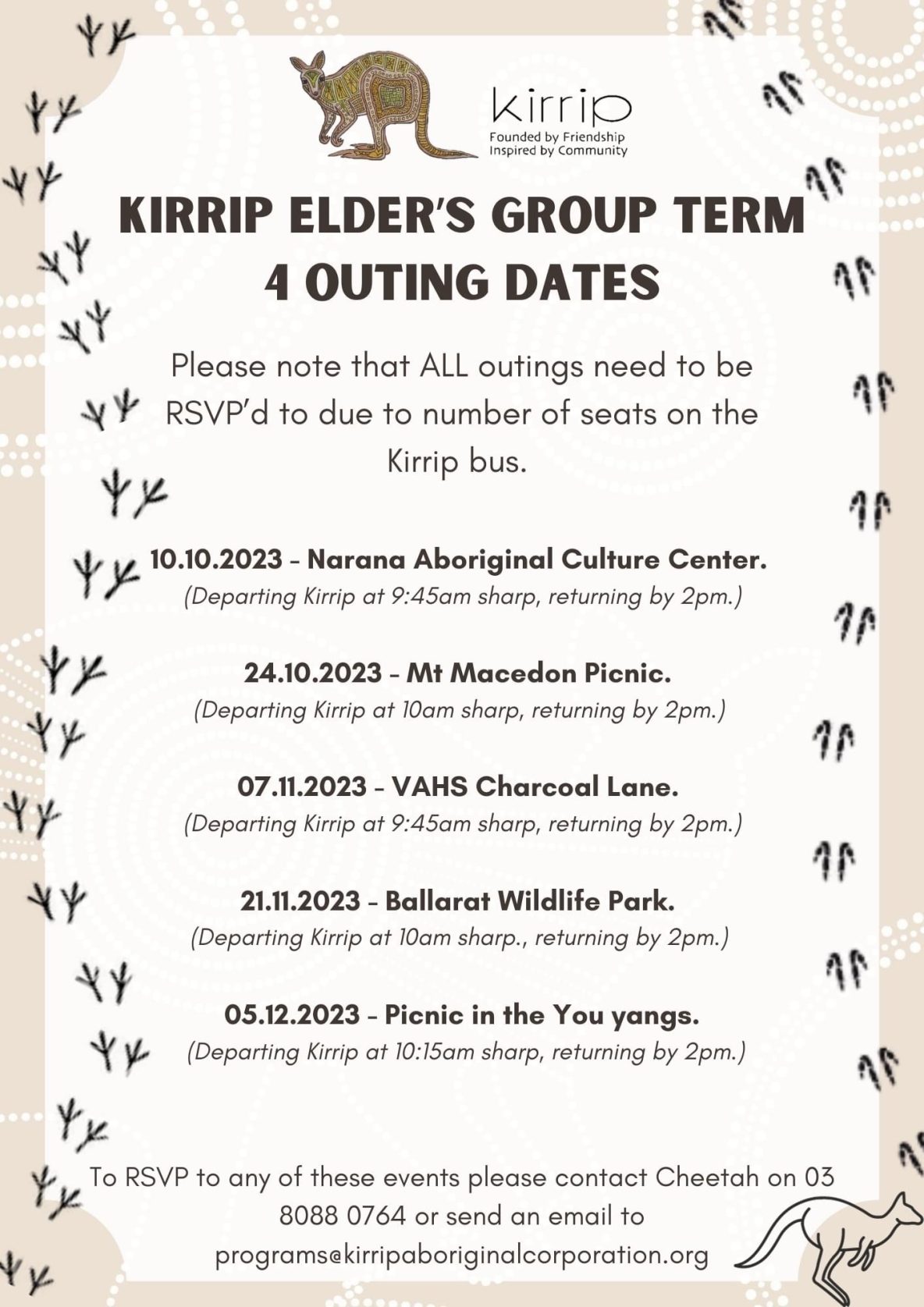 KIRRIP – Elder’s Group Term 4 – Narana Aboriginal Culture Centre
